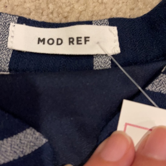Mod Ref | Dresses | Mod Ref Checker Windowpane Navy Mini Shirt Dress 34 ...